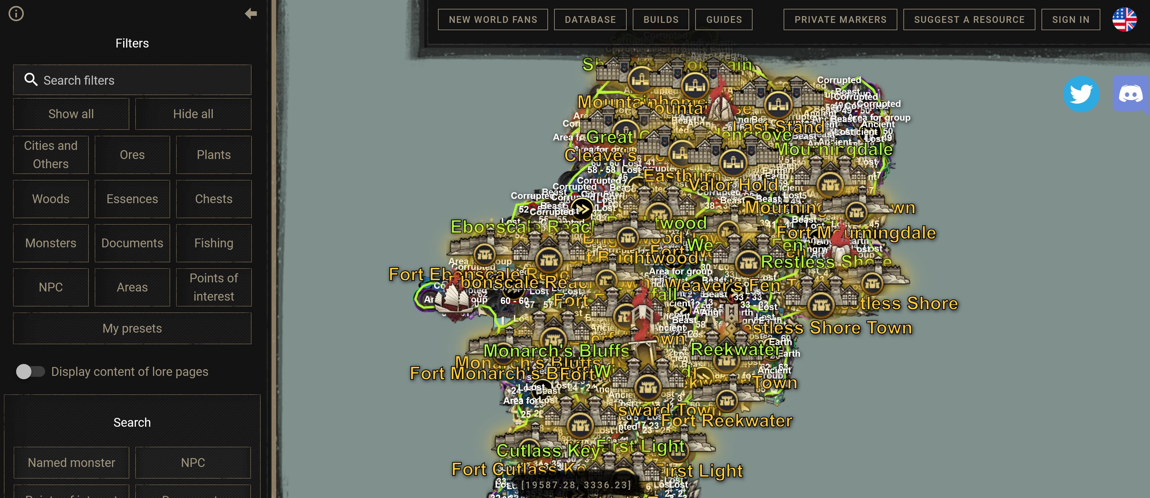 New World Item Database, World Map and Player-Made Live Tracker - News ...