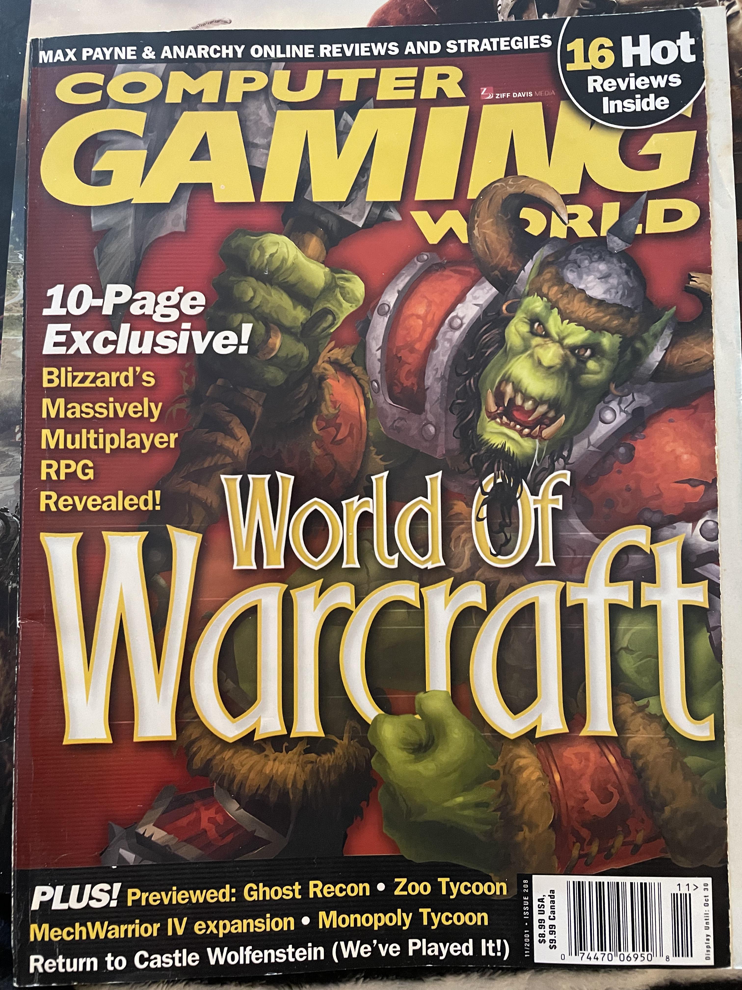 WoW Reveal in Gaming World Magazine from 2001 - News - Icy Veins