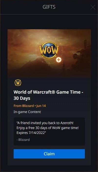 Don't Forget to Redeem Your Free 30 Days of Game Time from the WoW ...