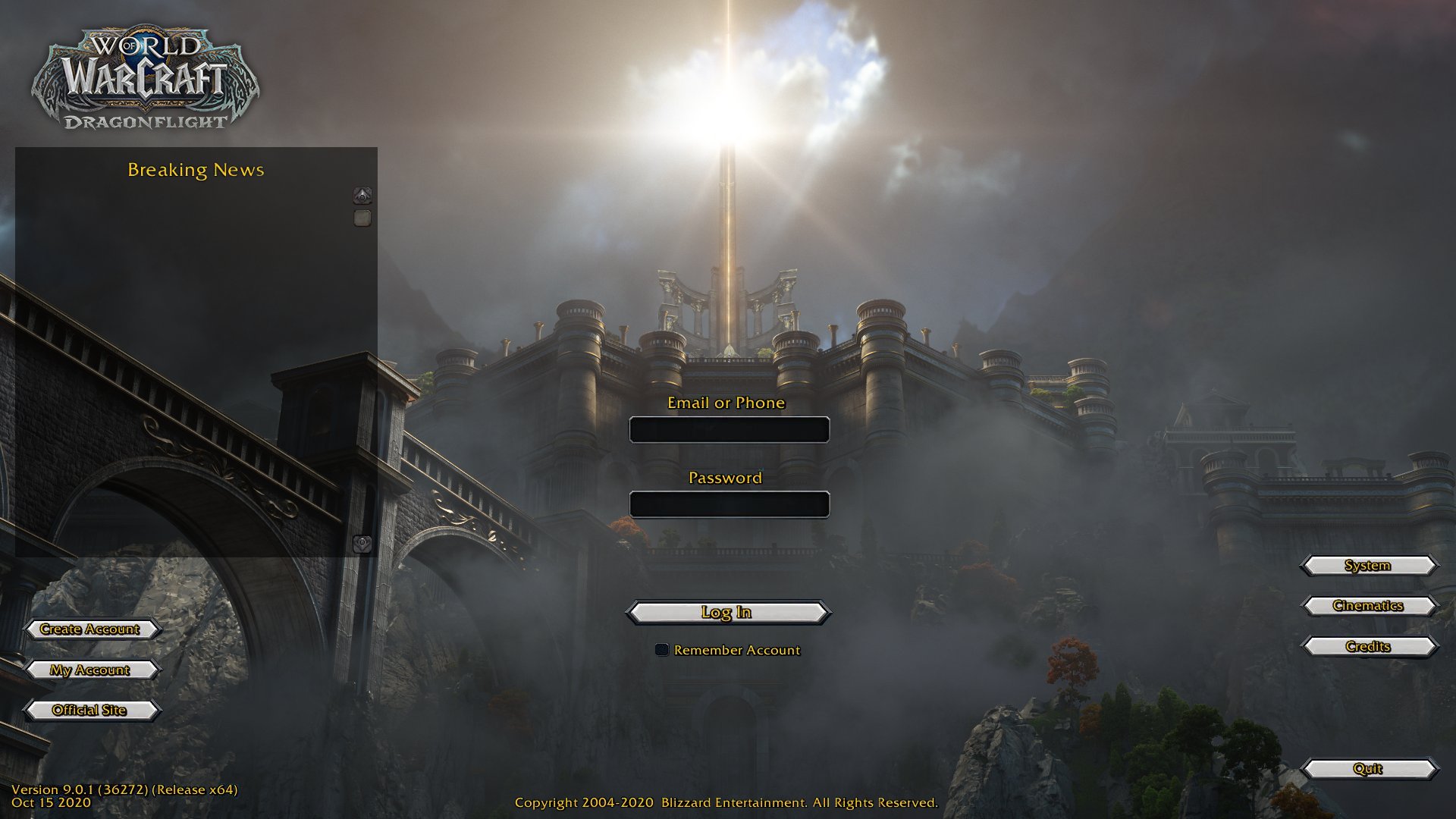 Fan-Made Dragonflight Login Screen - News - Icy Veins