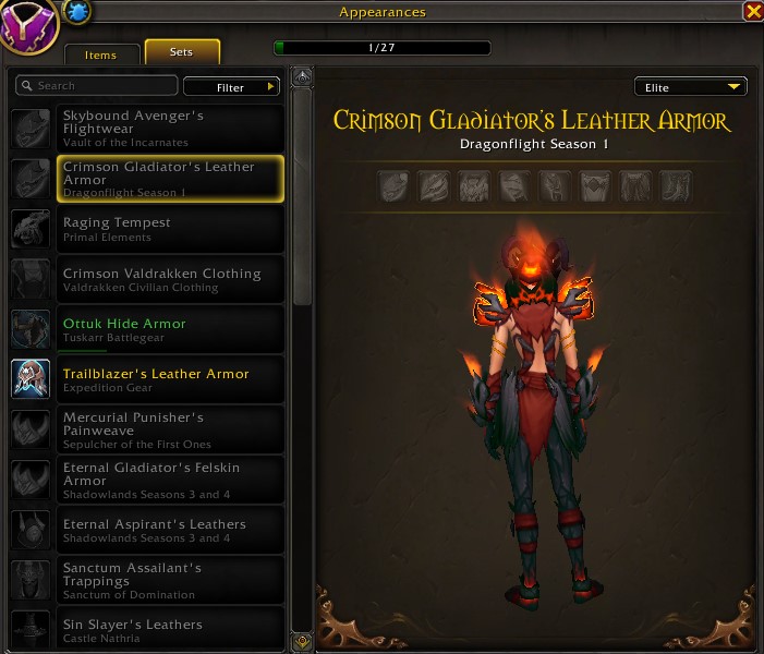A Preview of All Gladiator and Elite PvP Sets in Dragonflight PvP ...