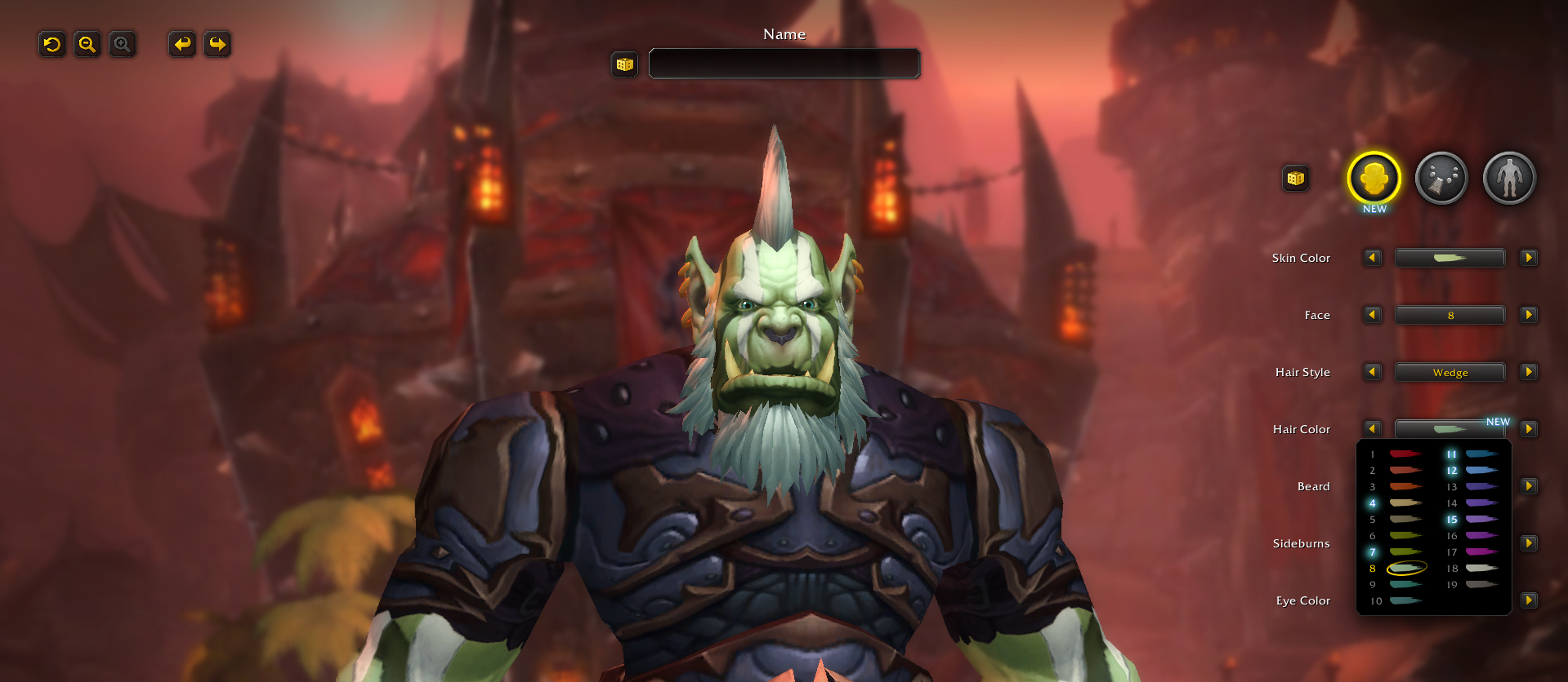 wow orc new customization