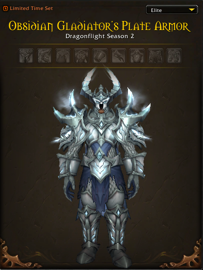 Death Knight Gladiator and Elite PvP Sets in Dragonflight Season 2 ...