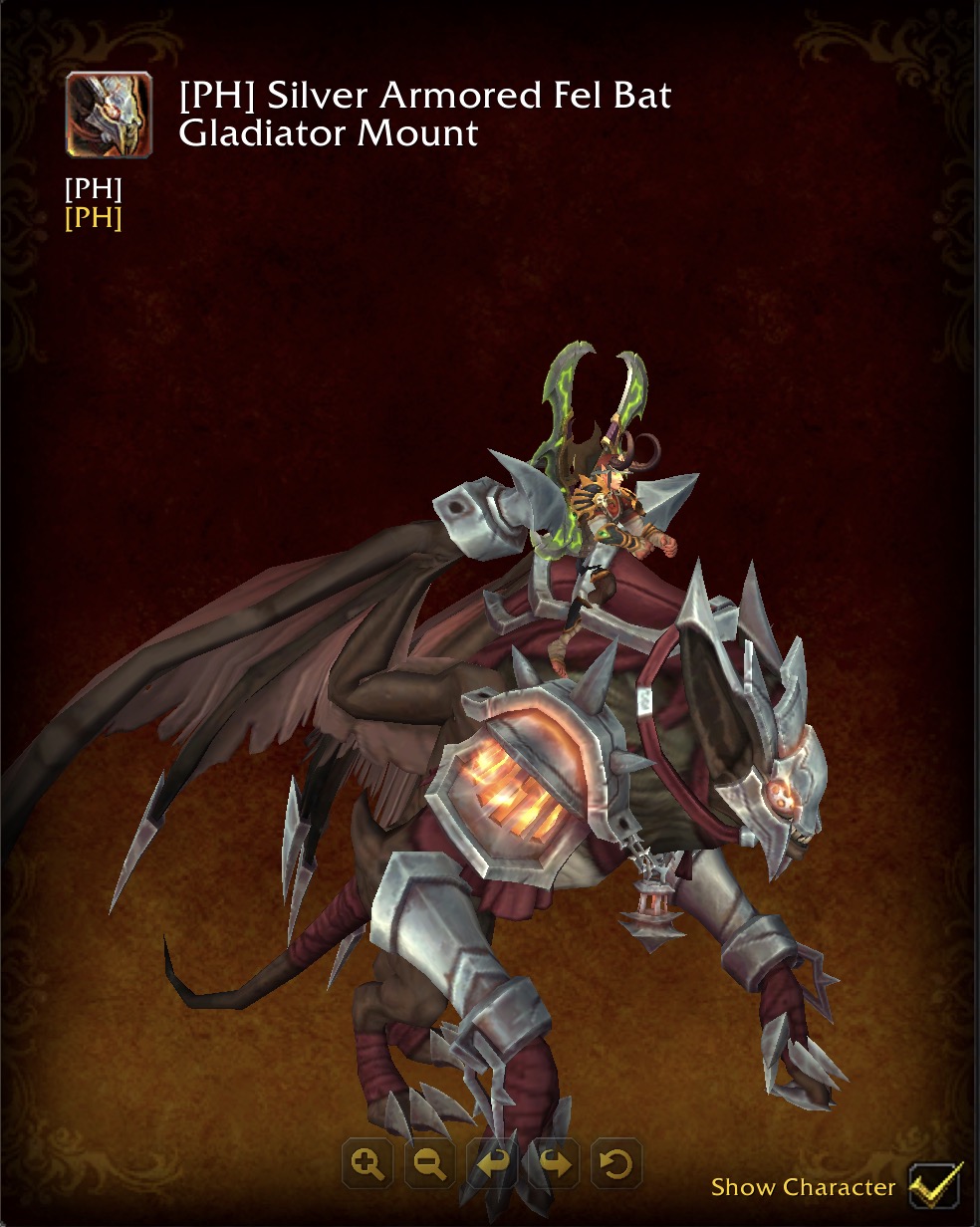 Gladiator Mounts in The War Within Season 1&2: Gold/Silver Armored Fel ...