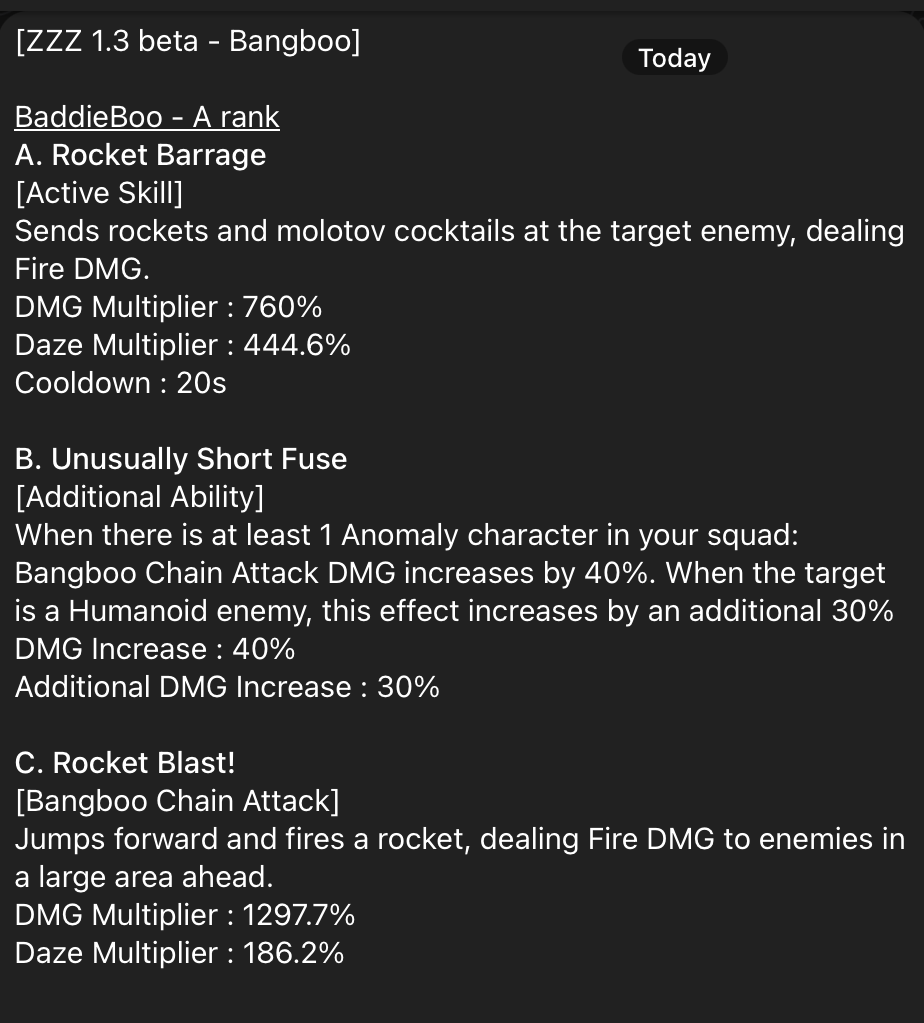 The Return of Baddieboo in Zenless Zone Zero 1.3? - News - Icy Veins